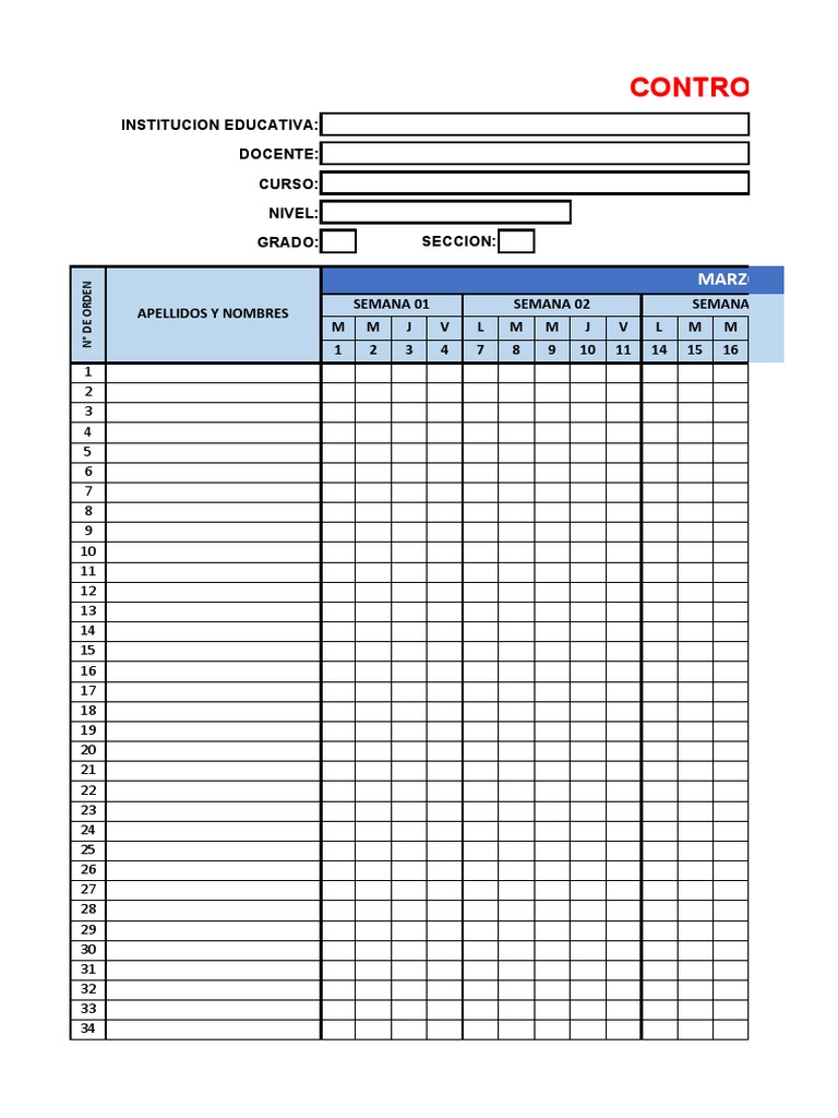 Registro de Asistencia | PDF
