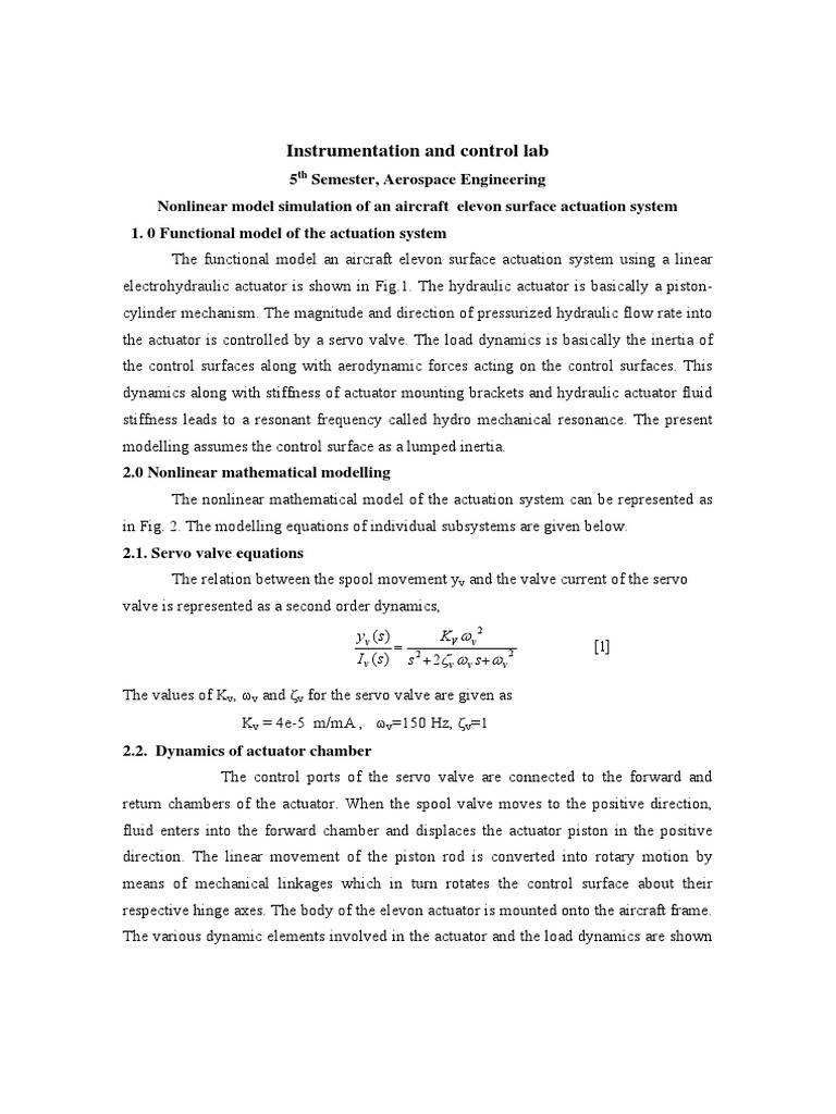 Hyd Act Theory | PDF | Actuator | Control Theory