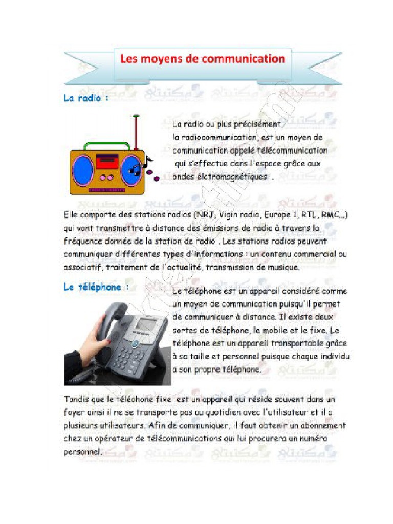 Les Moyens de Communication | PDF