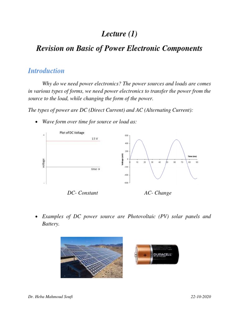 Power Electronics Basics and Components | PDF | P–N Junction | Diode