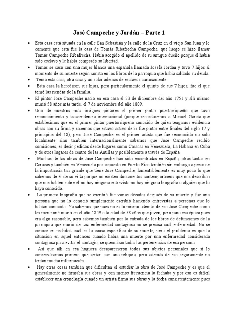 José Campeche y Jordán | PDF | Pinturas | Color