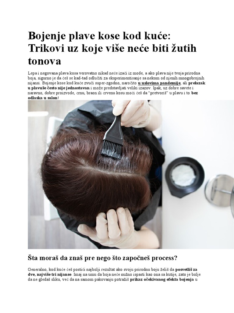 Bojenje Plave Kose Kod Kuće | PDF