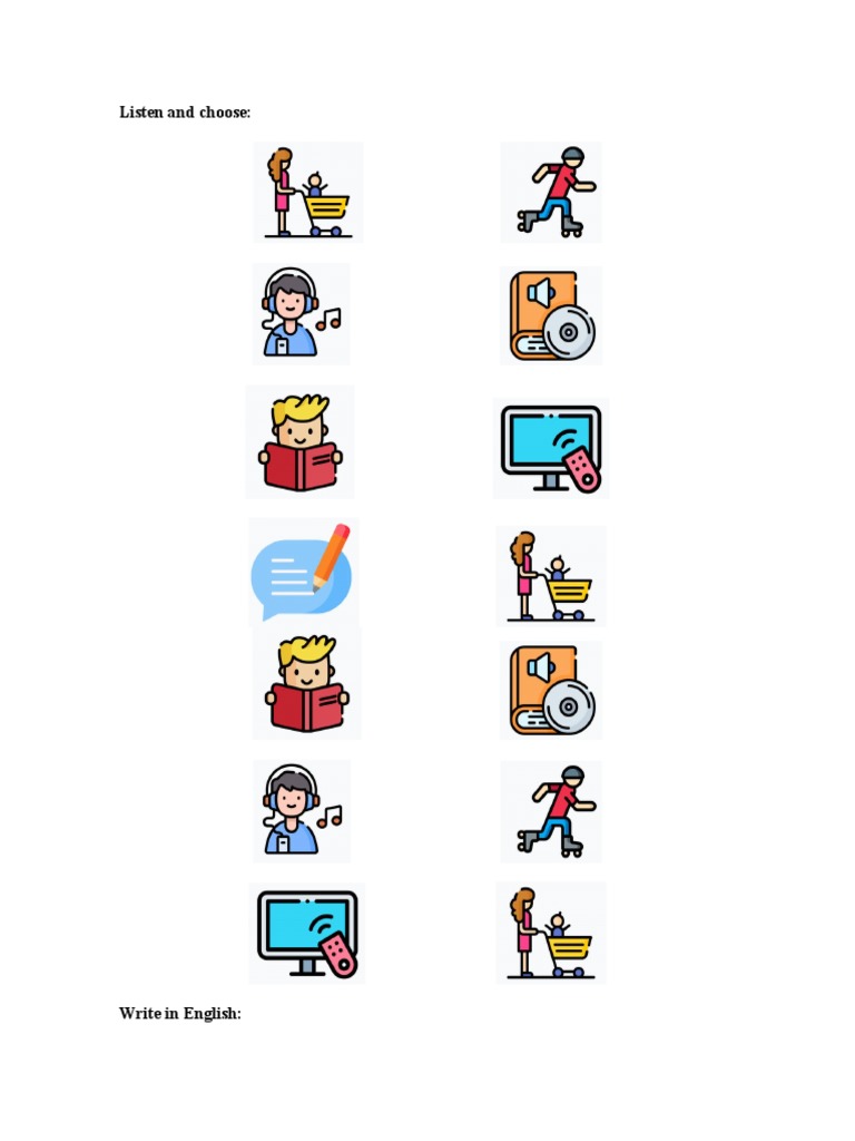 Listen and Choose | PDF | Estudios de idiomas extranjeros | Relaciones ...