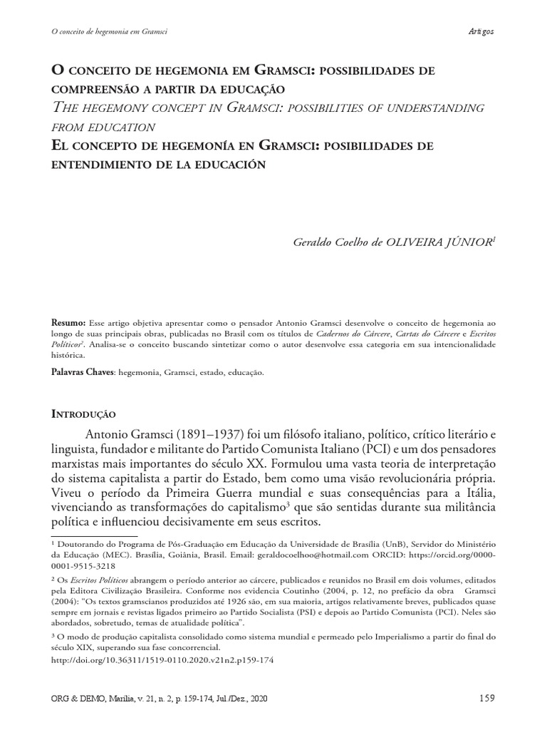 Gramsci's Concept of Hegemony Explained | PDF | Antonio Gramsci | Estado