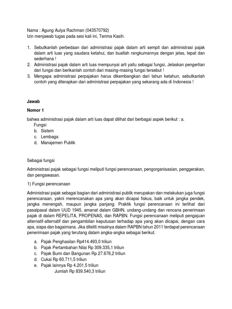 Tugas 5 Lab Pajak Daerah Dan Retribusi Daerah | PDF
