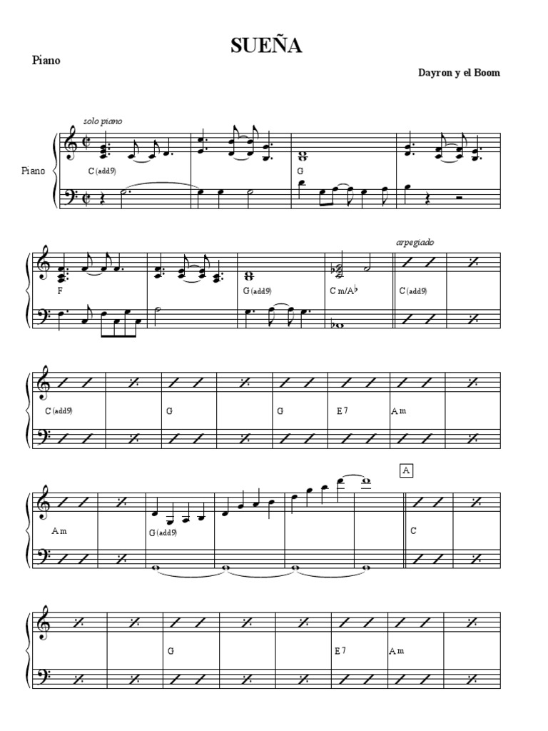 Sueña - Piano | PDF