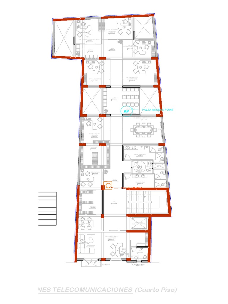 Plano de Redes y Comunicaciones - Edif. Administrativo P4 | PDF
