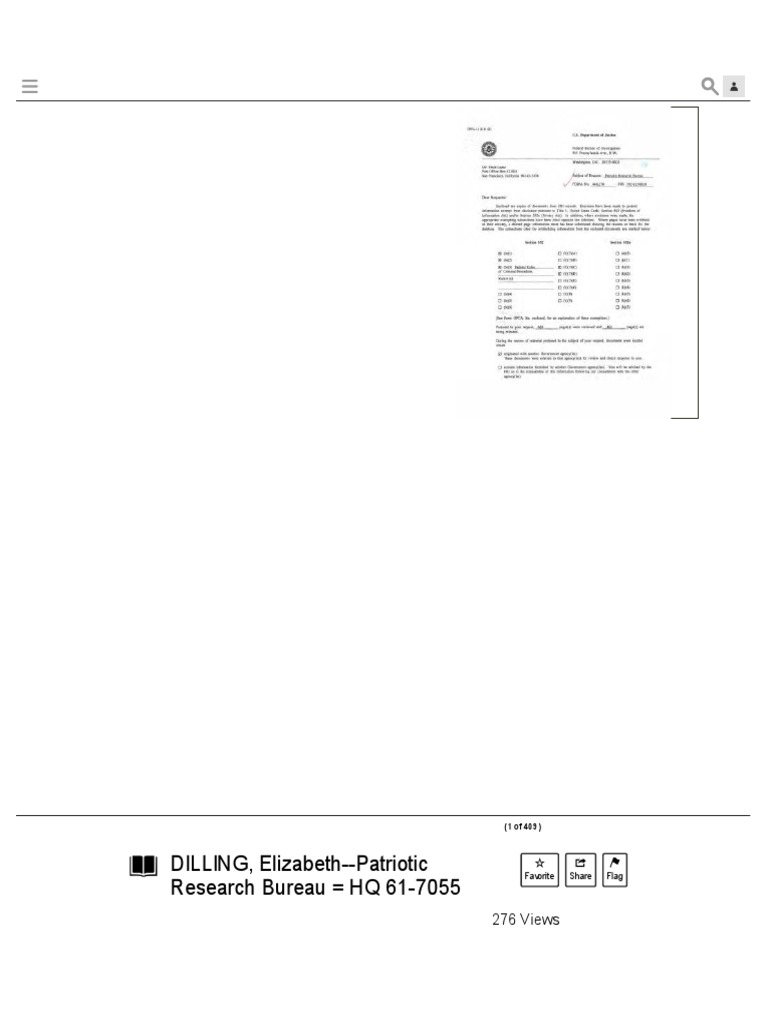 DILLING, Elizabeth - Patriotic Research Bureau HQ 61-7055 - Free ...