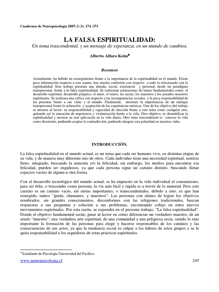 La Falsa Espiritualidad Alfonso Pdf Amor Verdad