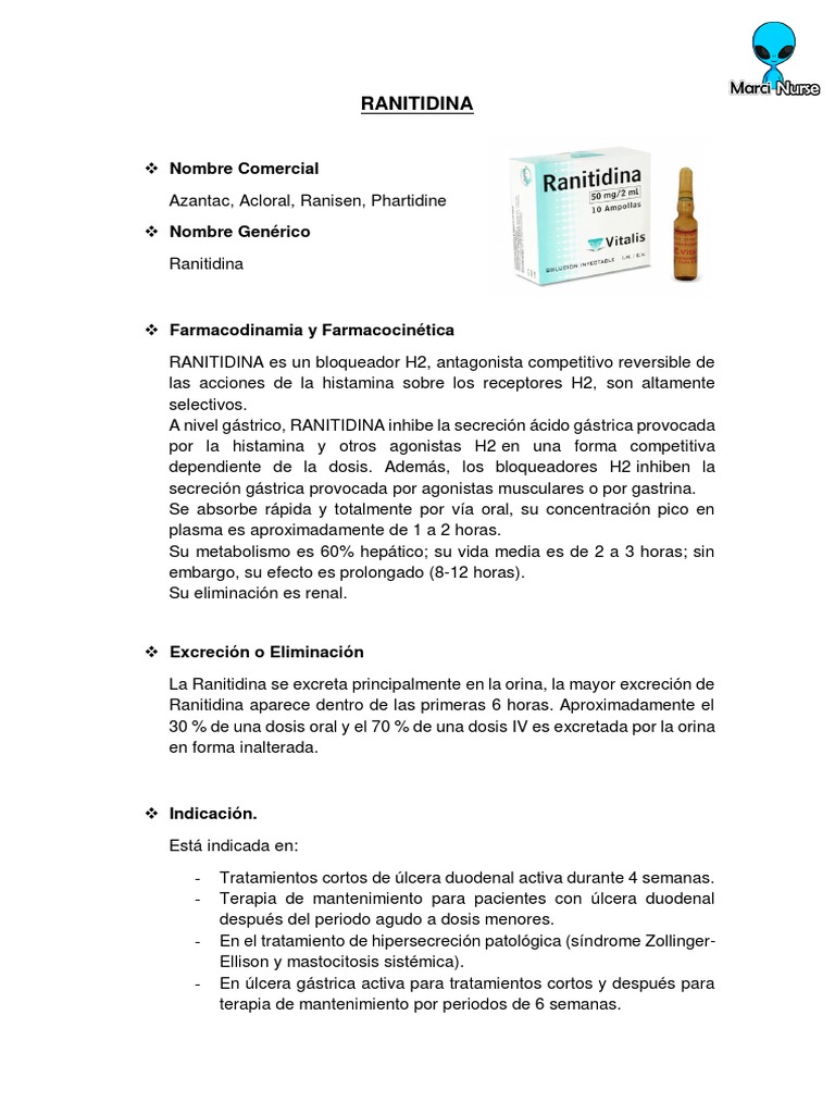 Ranitidina: Propiedades, usos, efectos y contraindicaciones de un ...
