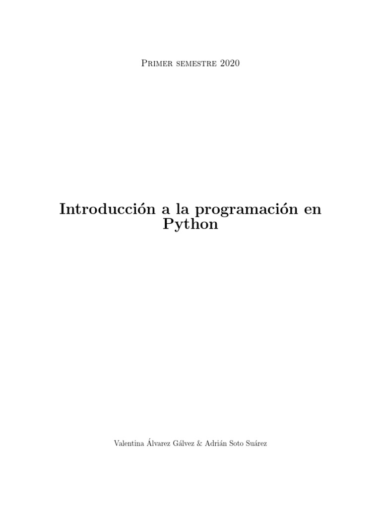 Python Book Pdf Lenguaje De Programación Algoritmos 3327