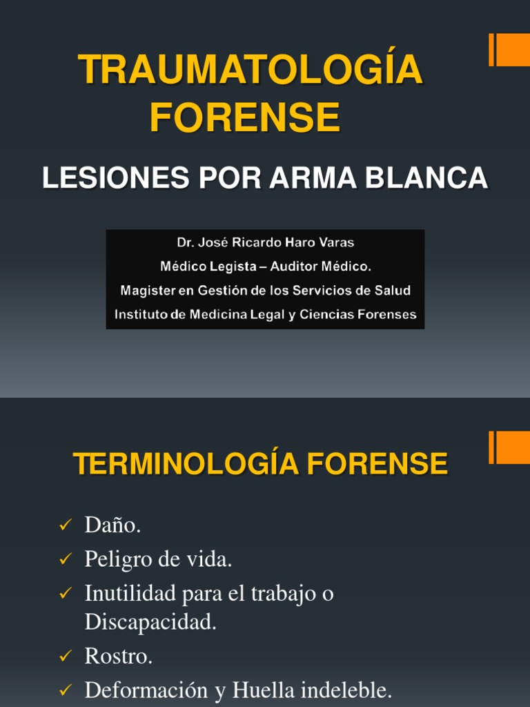 Lesiones Por Arma Blanca. Pt. | PDF