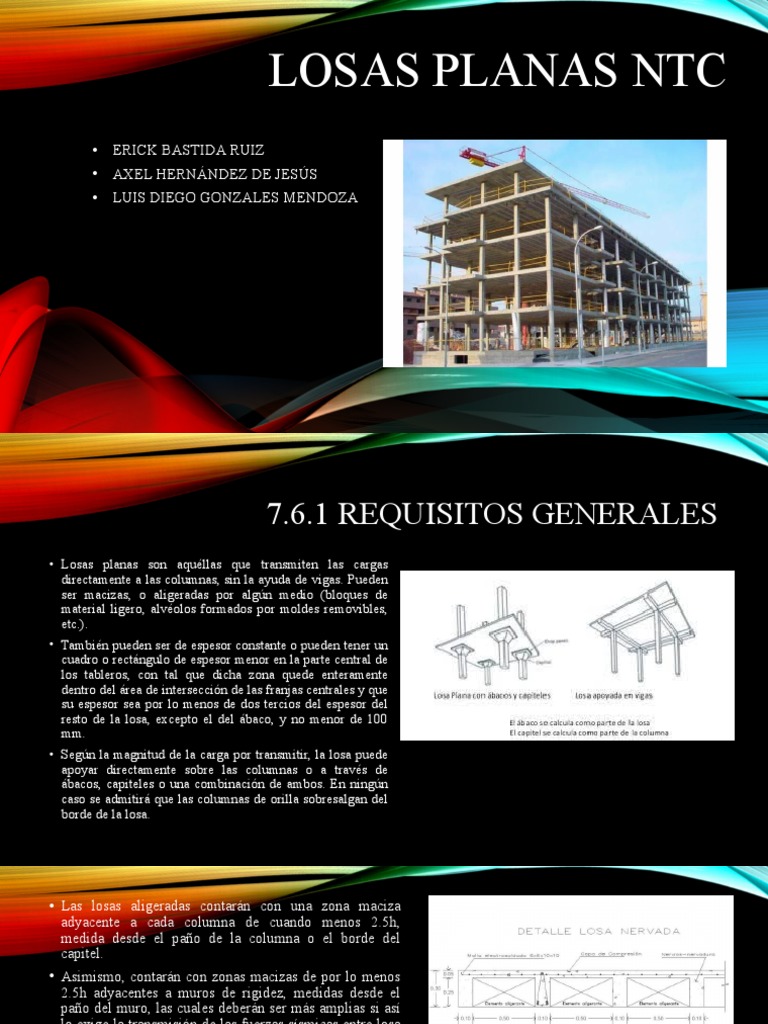 Losas Planas NTC | PDF | Concreto reforzado | Hormigón