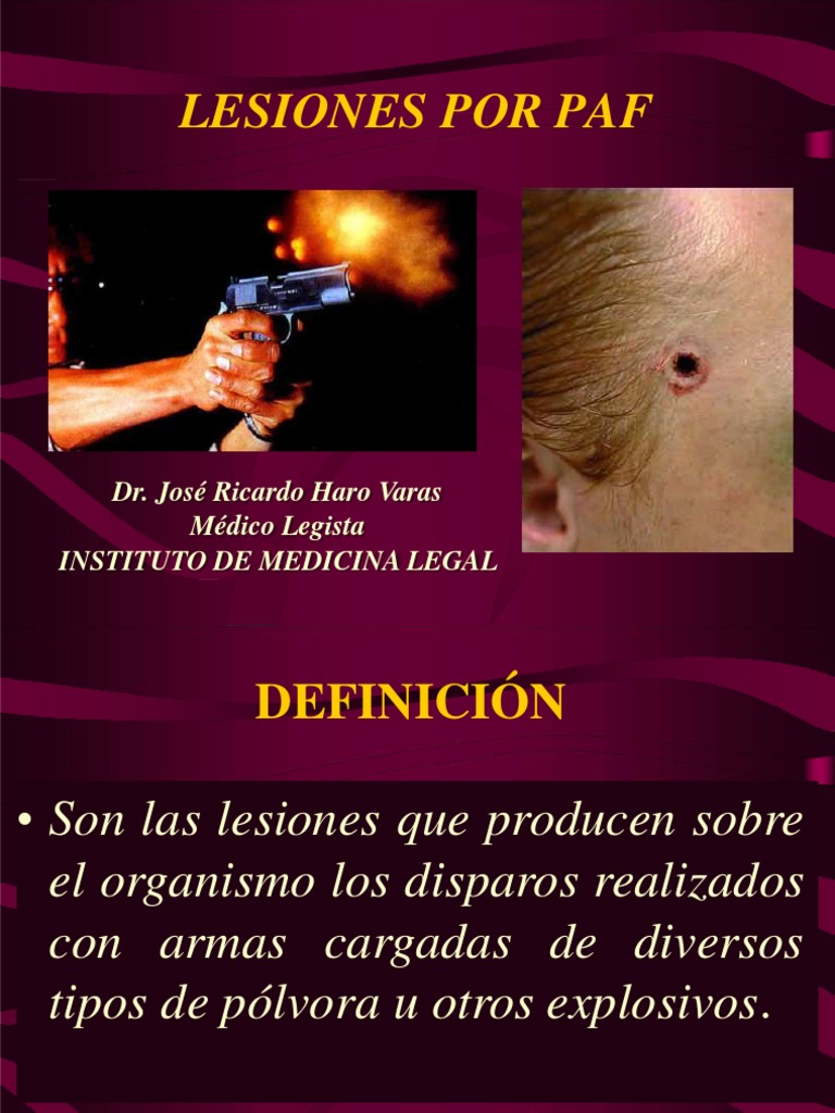 Lesiones Por Paf | PDF | Armas de fuego | Balística