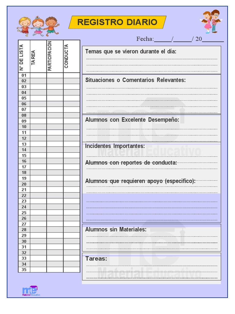 Registro Diario | PDF