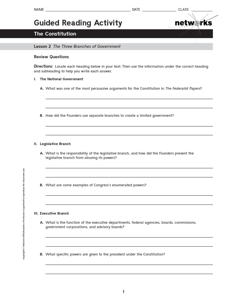 3 2 Three Branches of Gov T | PDF | Separation Of Powers | Federal ...