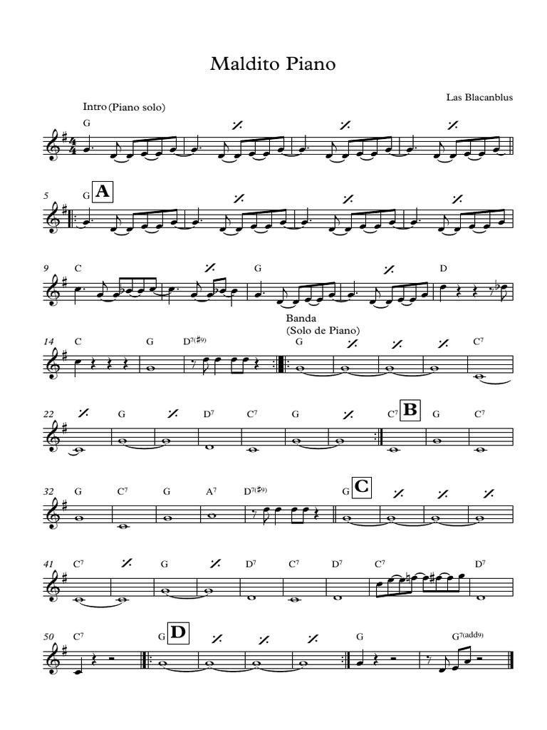 Maldito Piano - Partitura Completa | PDF