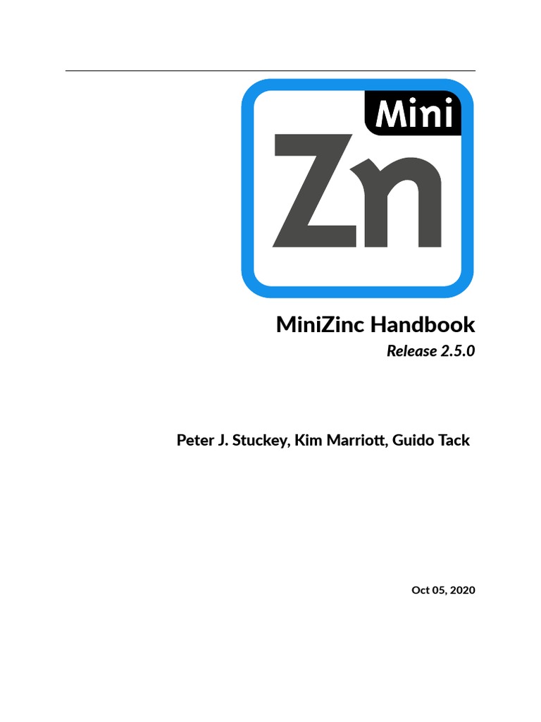 MiniZinc Handbook | PDF | Boolean Data Type | Mathematical Logic