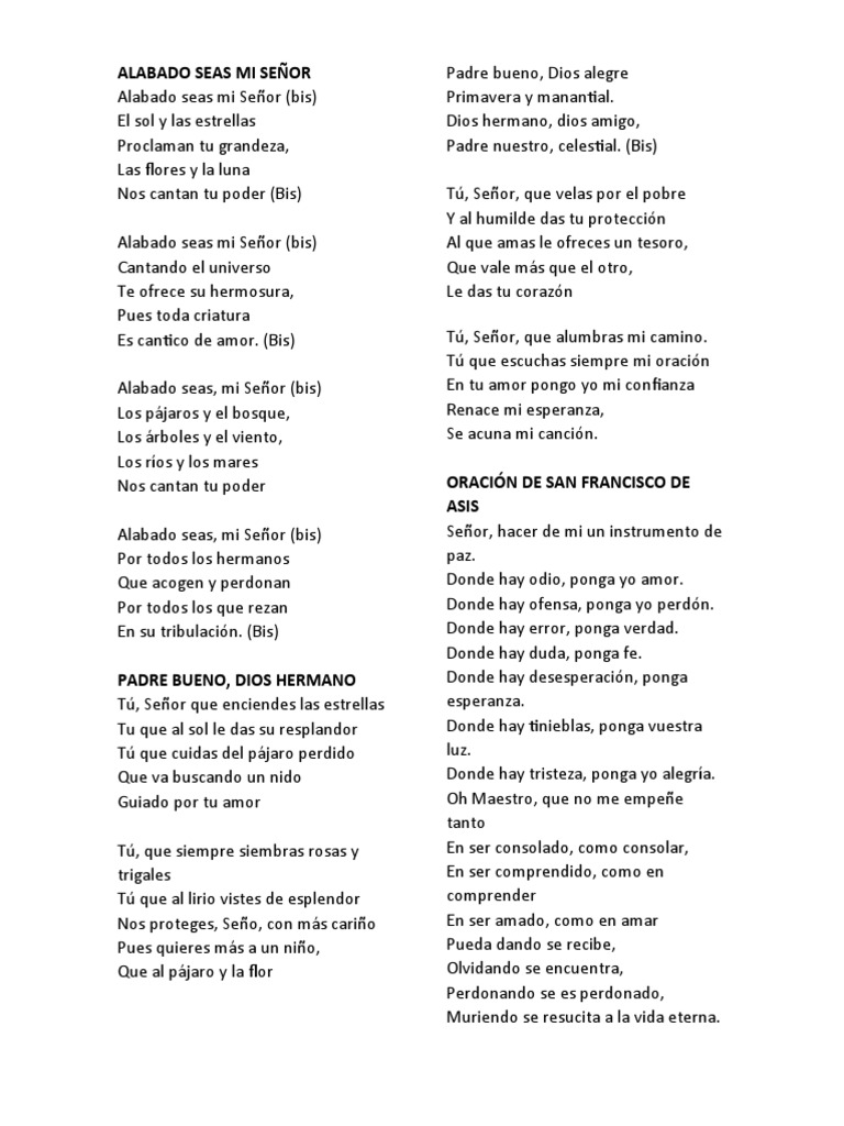 Alabanza y Oración a Dios | PDF | Amor