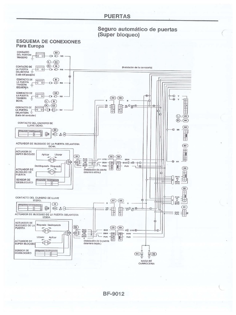 Nissan Terrano 2 TD27 1999 Esquema de Cierre Centralizado | PDF