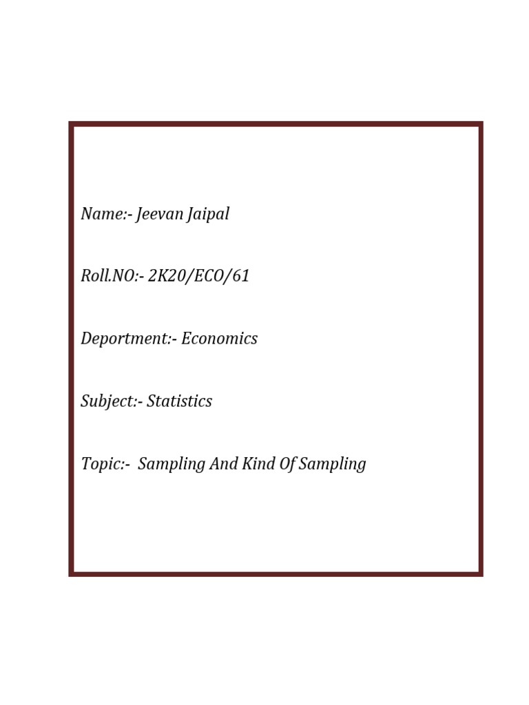 Sample And Sampling Download Free Pdf Sampling Statistics Randomness