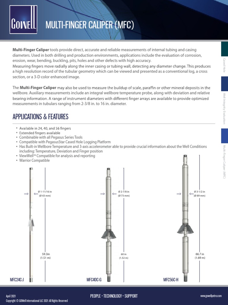 WellIntegrity MFC+Combined-+New | PDF | Borehole | Sensor