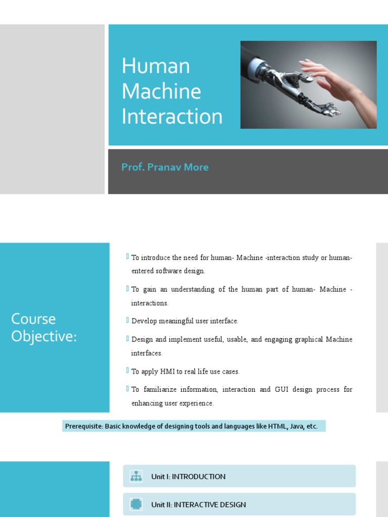 HMI Unit 1 | PDF | Human–Computer Interaction | User Interface