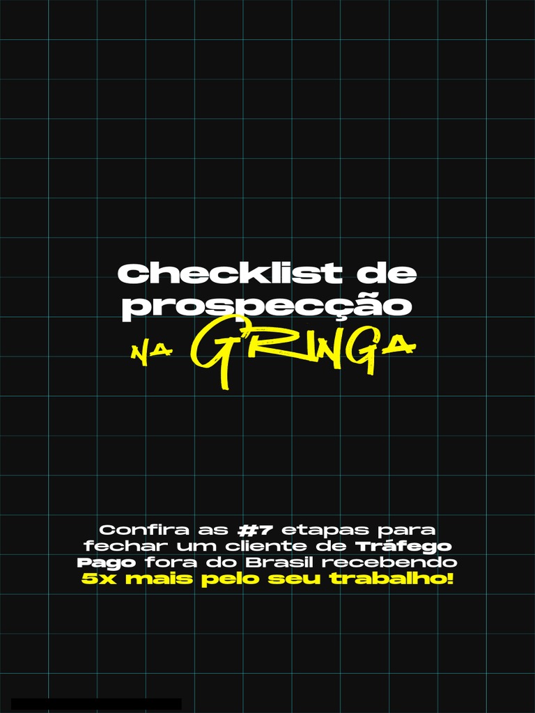 Ebook Checklist Prospeccao Na Gringa | PDF | Marketing | Rede social