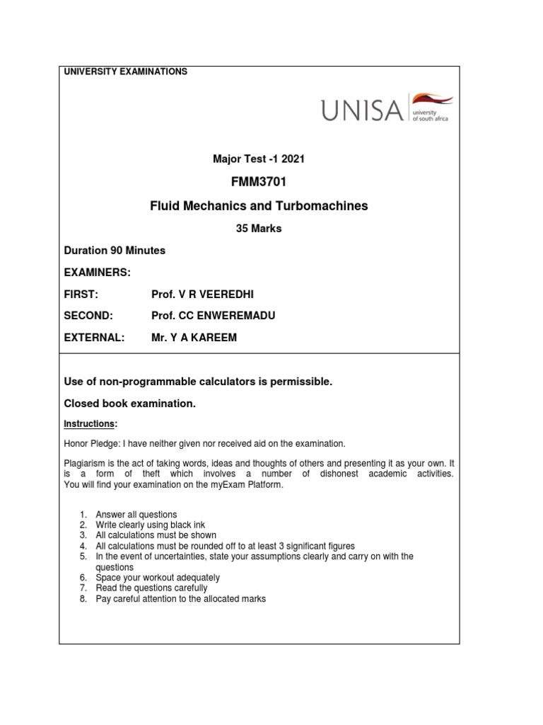 FMM3701-2021-Major Test-1 | PDF