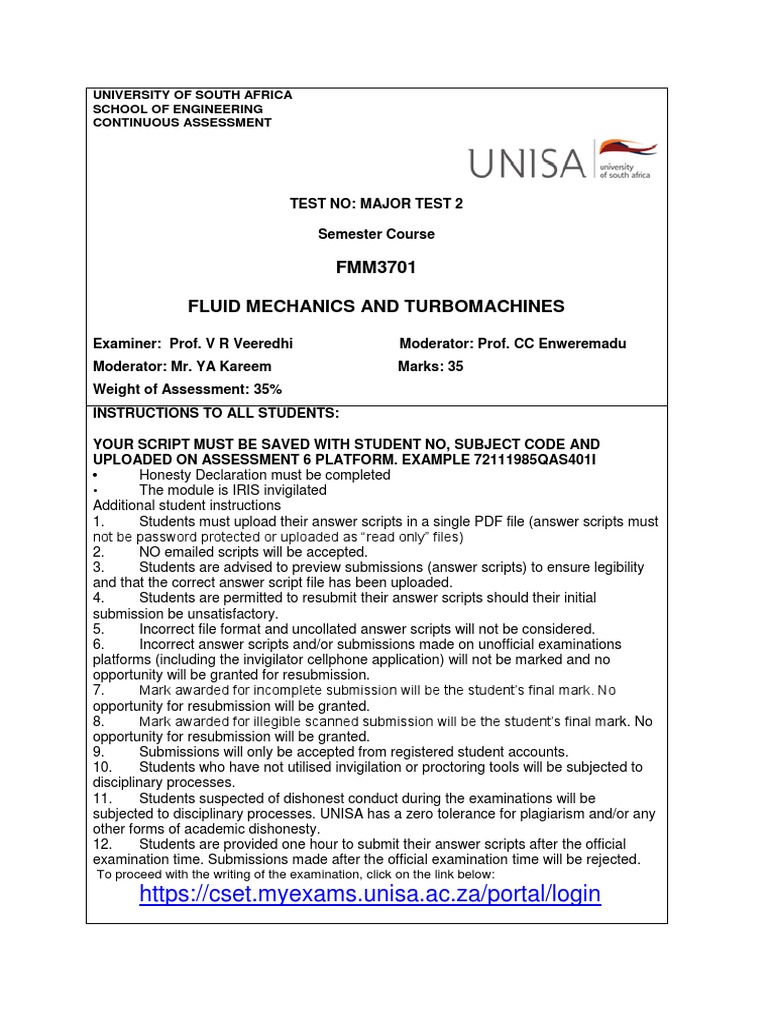 FMM3701-2021-Major Test-2 | PDF