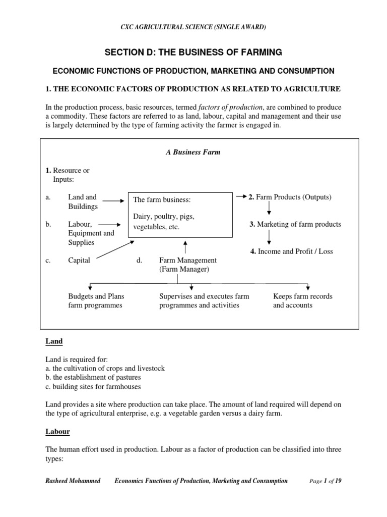 Economic Functions in Agriculture | PDF | Supply And Demand | Supply ...