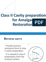 Class II Amalgam Cavity Preparation | PDF | Tooth | Dentistry