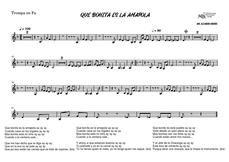 AMAPOLA-Trompa en Fa | PDF