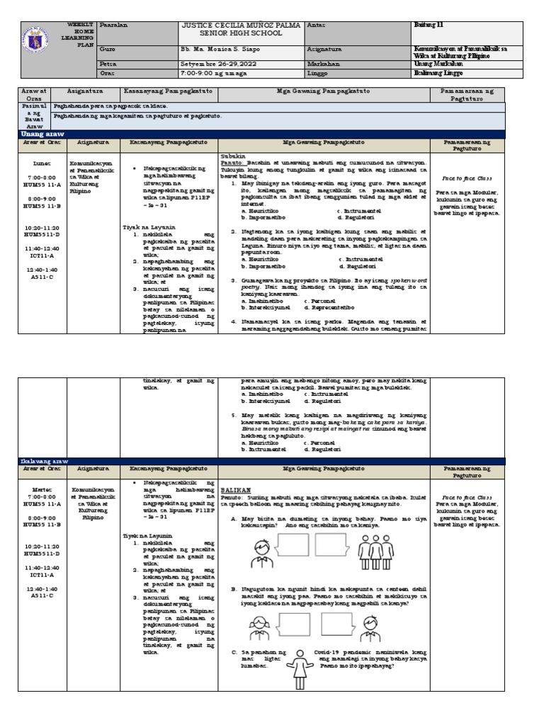Komunikasyon q1 Week4 | PDF