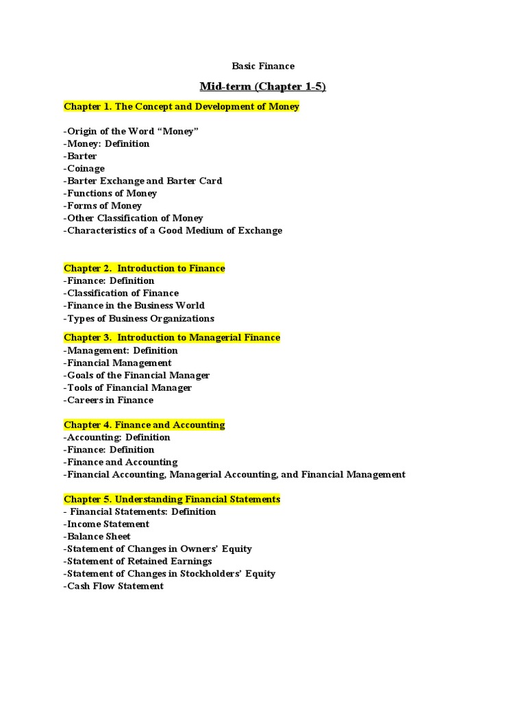 Basic Finance | PDF