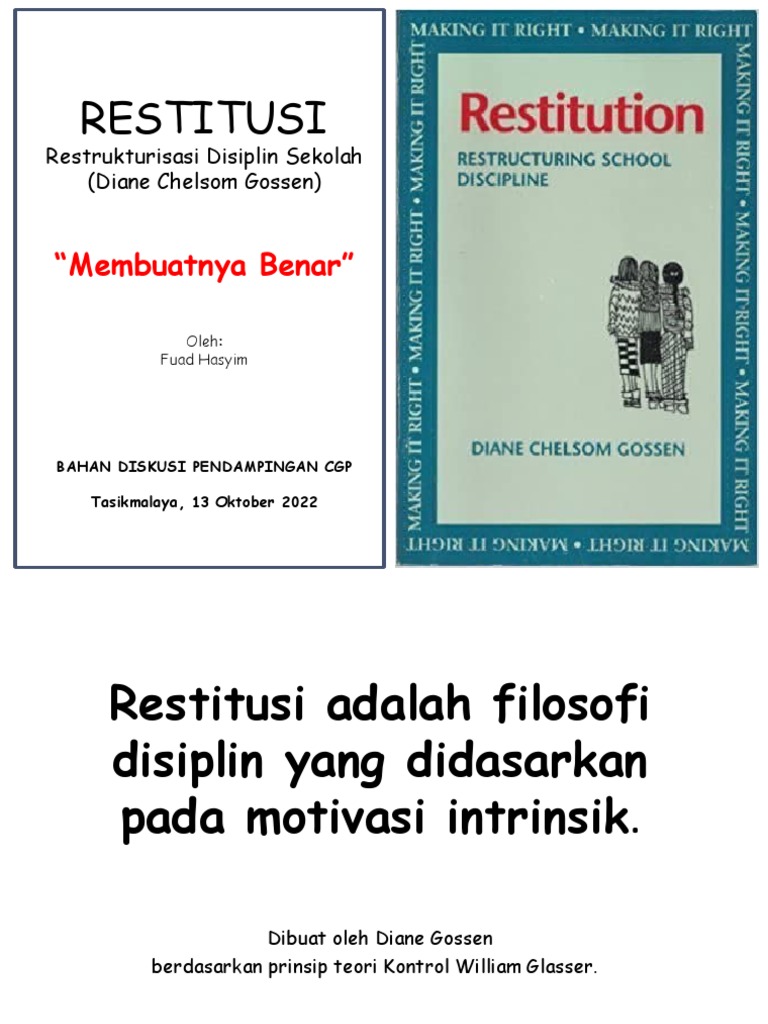 Restitusi | PDF | Pengembangan Diri