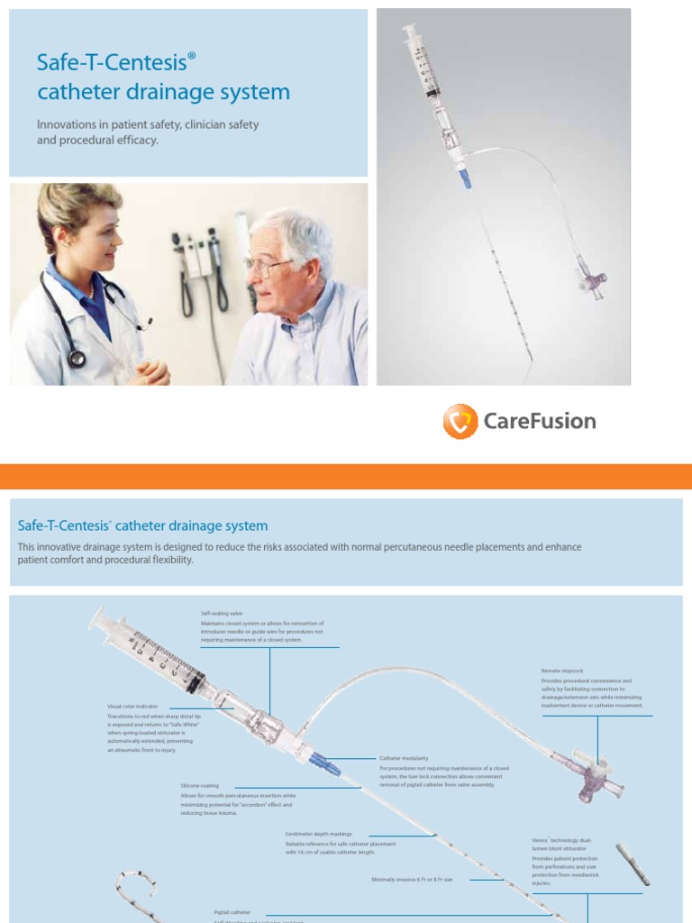 IS - Safe T Centesis Catheter Drainage - BR - EN | PDF | Catheter ...