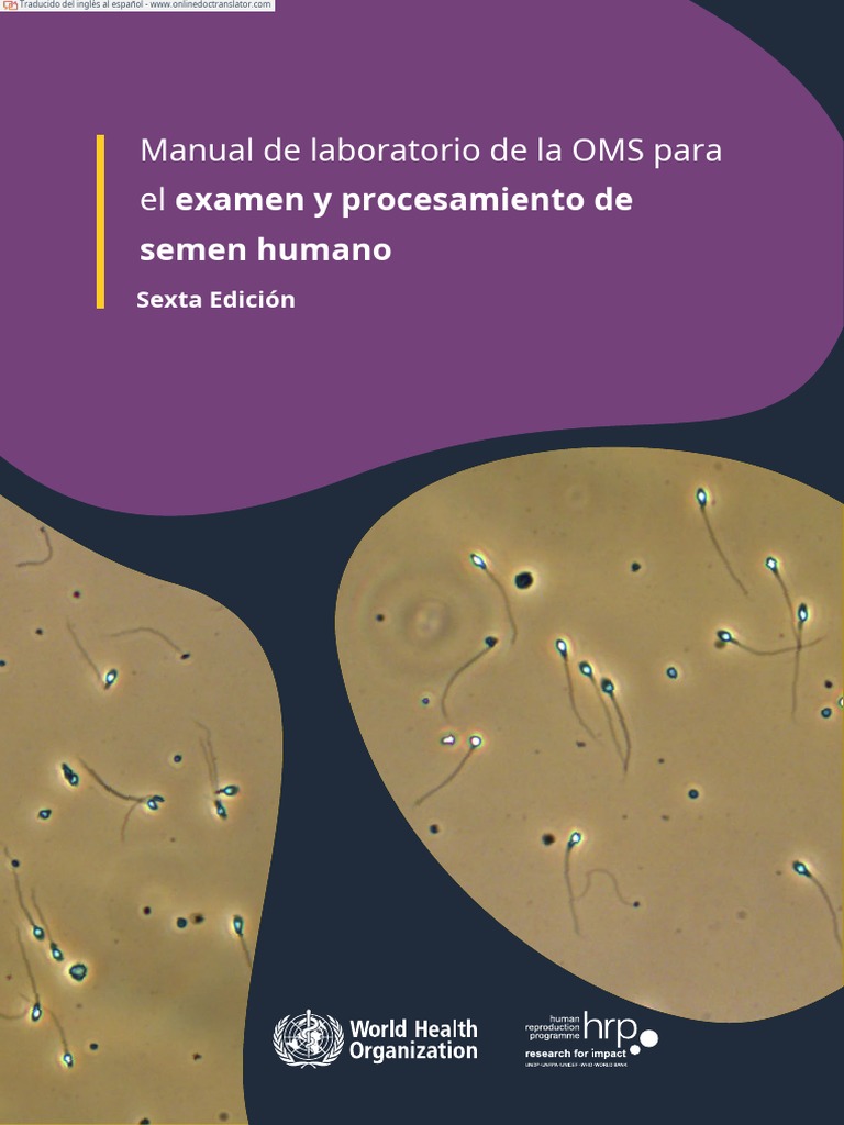 Manual de Laboratorio de La OMS para El Examen y Procesamiento de | PDF