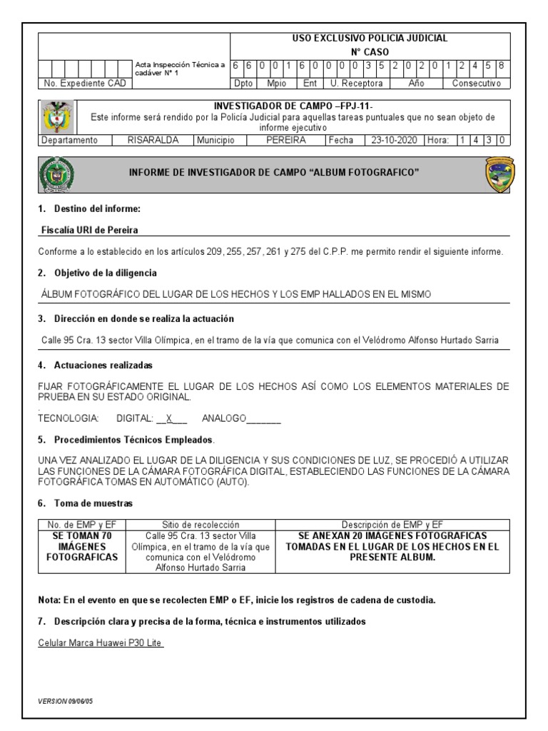 Informe Fotográfico | PDF | Tecnicas