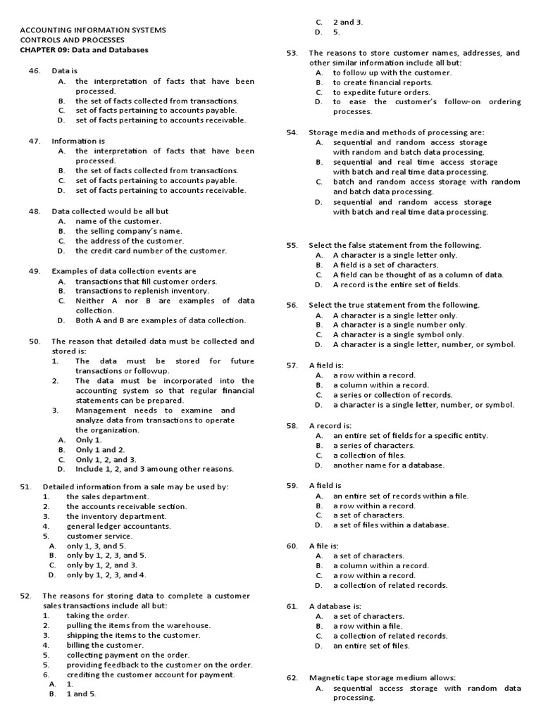 Ais Chapter 09 | PDF | Databases | Relational Database Ais Chapter 09 | PDF | Databases | Relational Database