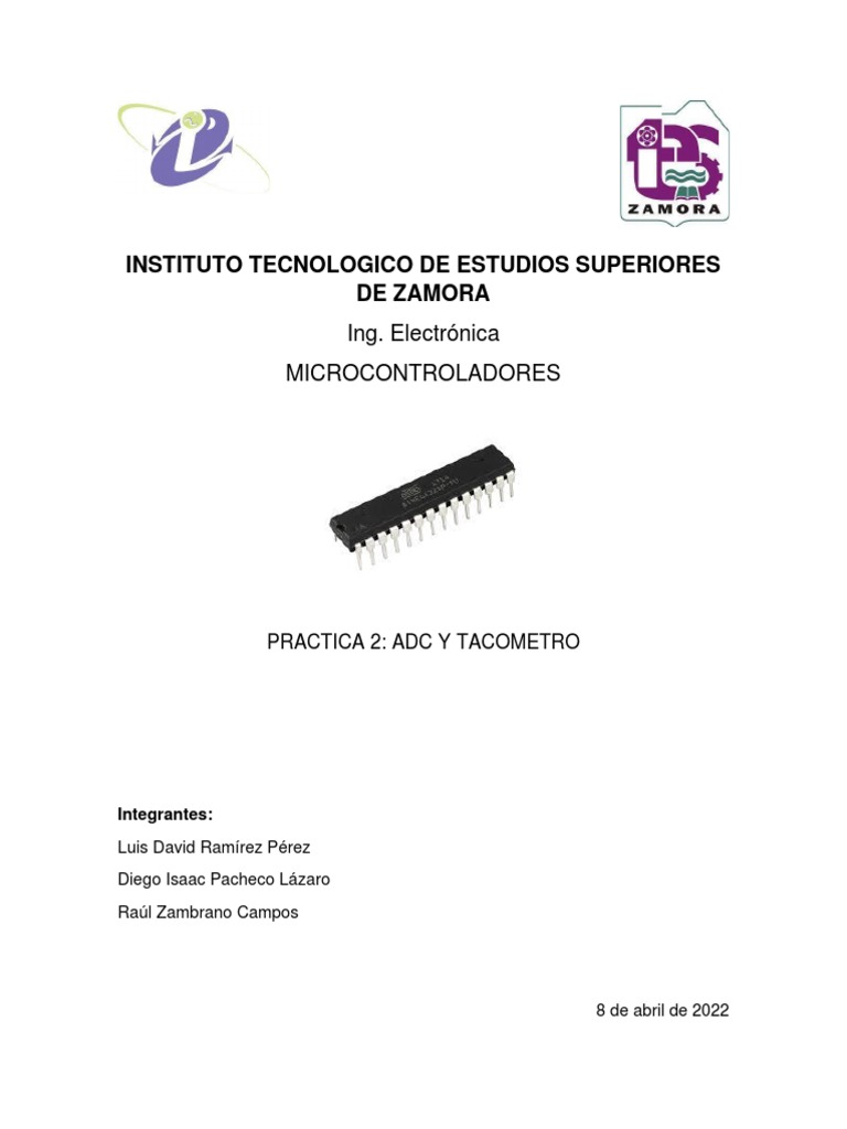 Adc y Tacometro | PDF | Microcontrolador | Diodo emisor de luz