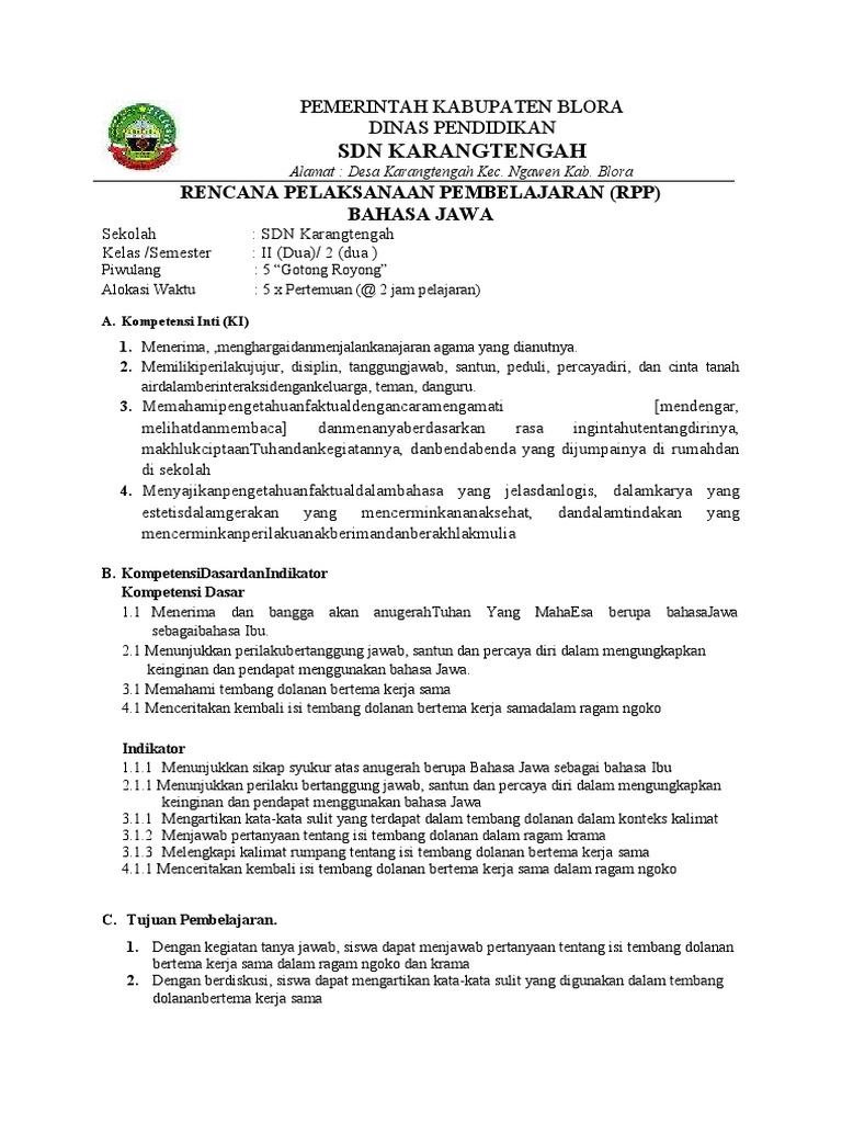 RPP B. Jawa | PDF