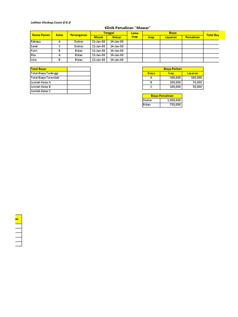 Soal Lat. Praktek Ms. Excel 1 | PDF