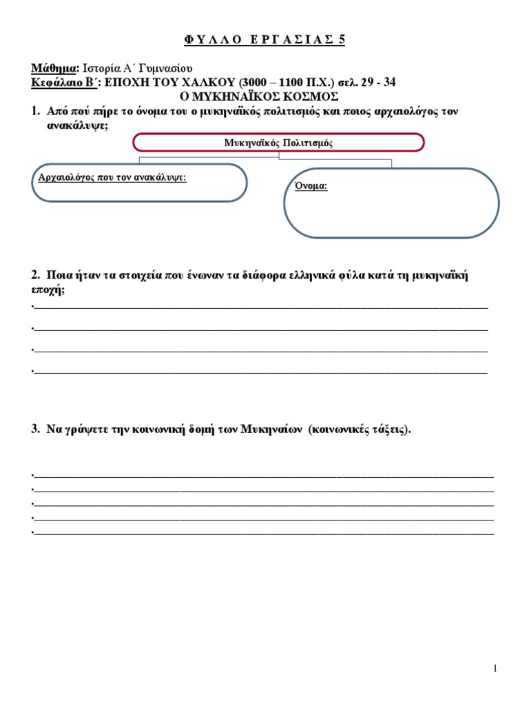 ΜΥΚΗΝΑΙΚΟΣ ΠΟΛΙΤ. Φ.Ε 5 | PDF