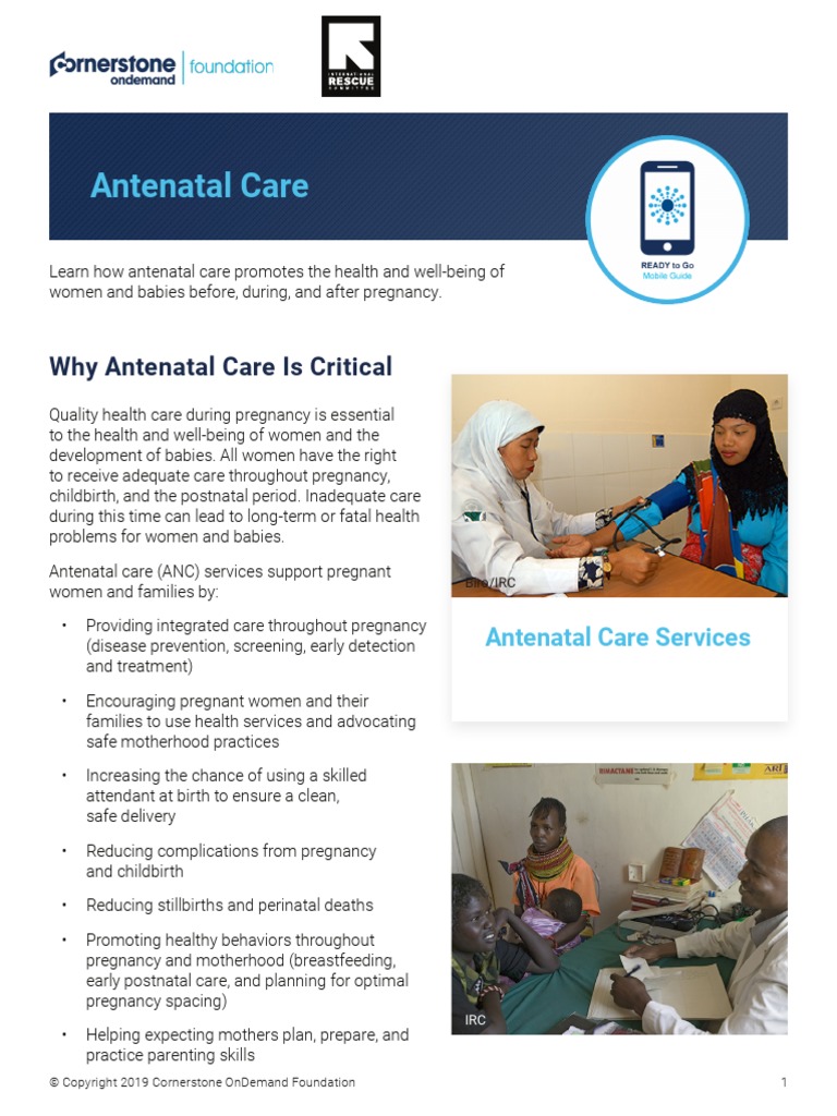 Mobile Guide Antenatal Care | PDF | Pregnancy | Dietary Supplements