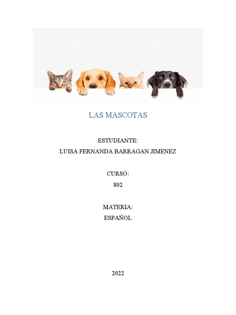 Importancia de las Mascotas en la Familia | PDF | Mascota