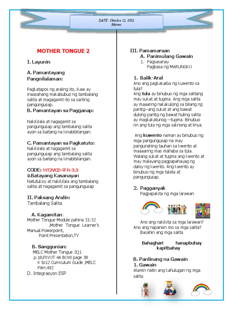 MTB DLP Week 7 Day 2 | PDF