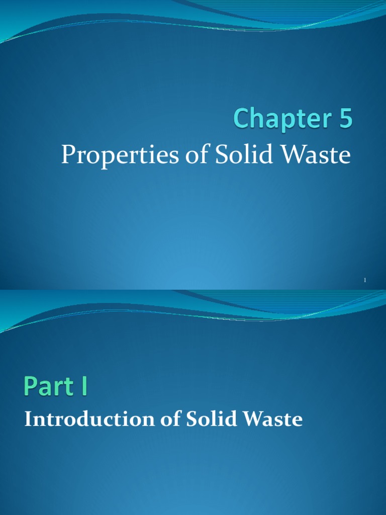Chapter 5 - Prop of Solid Waste | PDF | Waste | Municipal Solid Waste