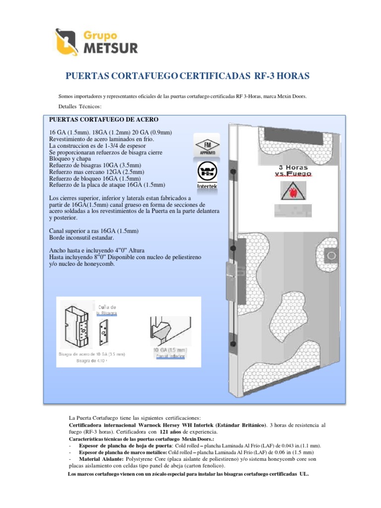 Ficha Tecnica Mexin - Metsur | PDF