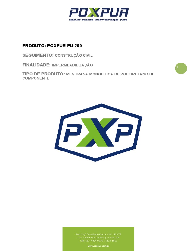 Inf Tec Poxpur Pu 200 | PDF